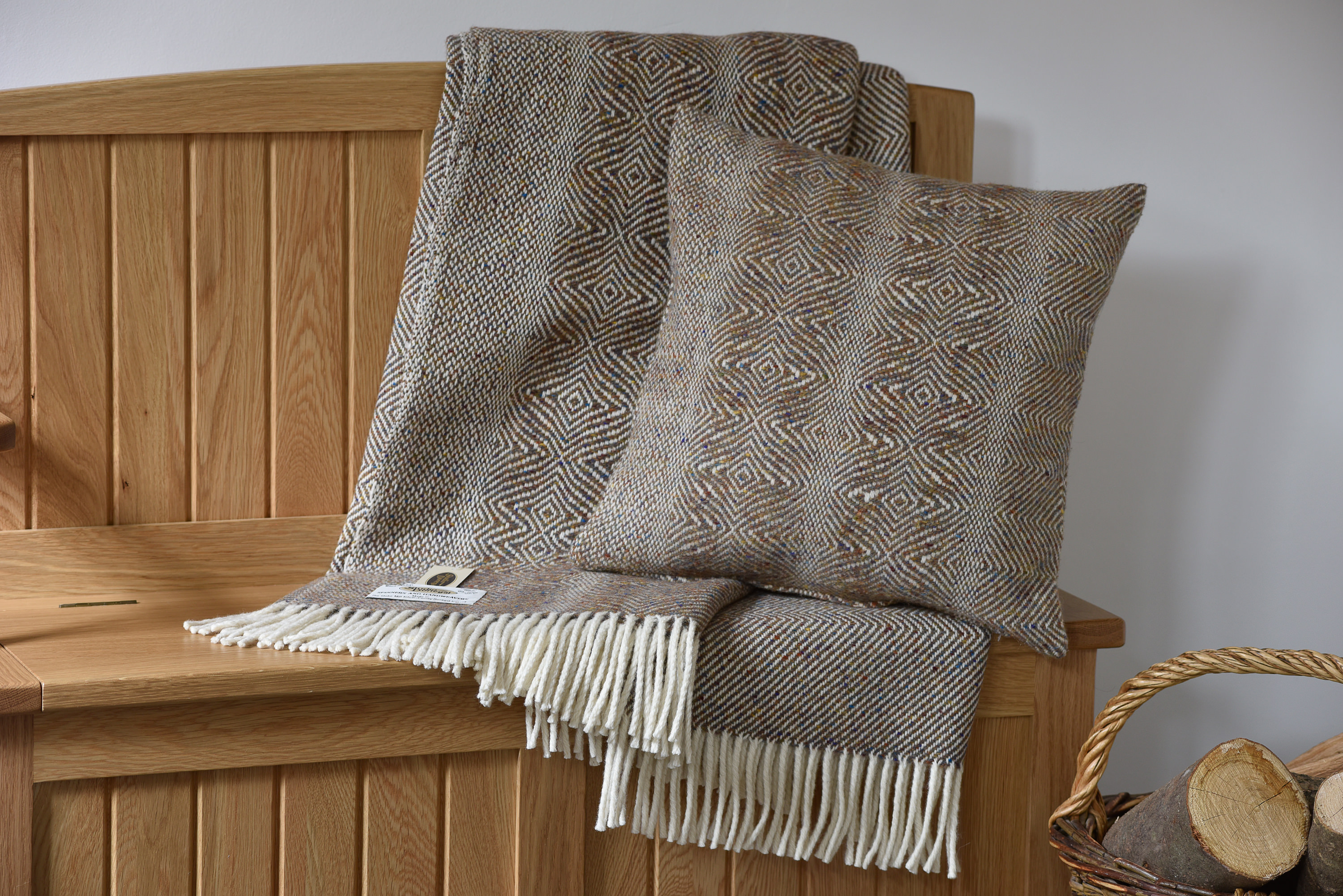 Buy a Studio Donegal undulating twill throw in Donegal Tan from Irish ...