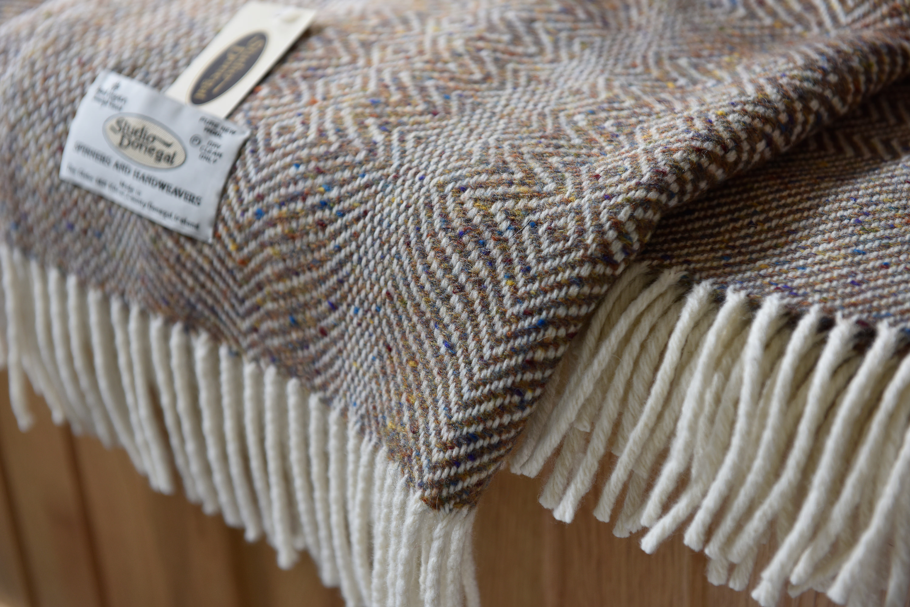 Buy a Studio Donegal undulating twill throw in Donegal Tan from Irish ...