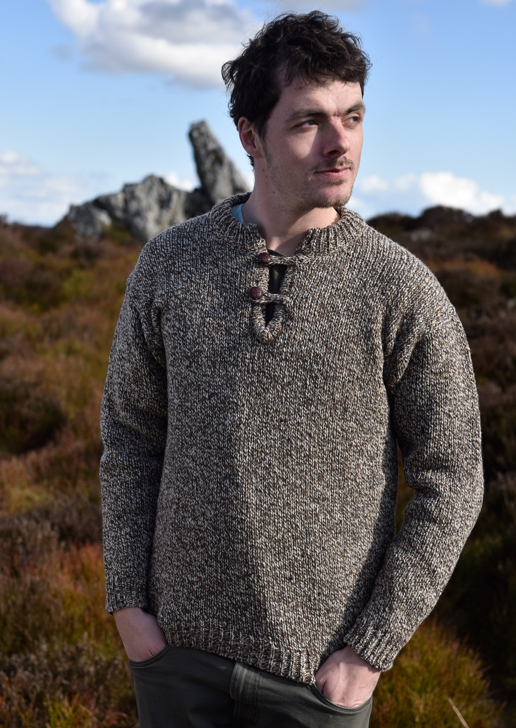 Buy Donegal wool button neck jumpers from Irish Inspiration | Irish ...