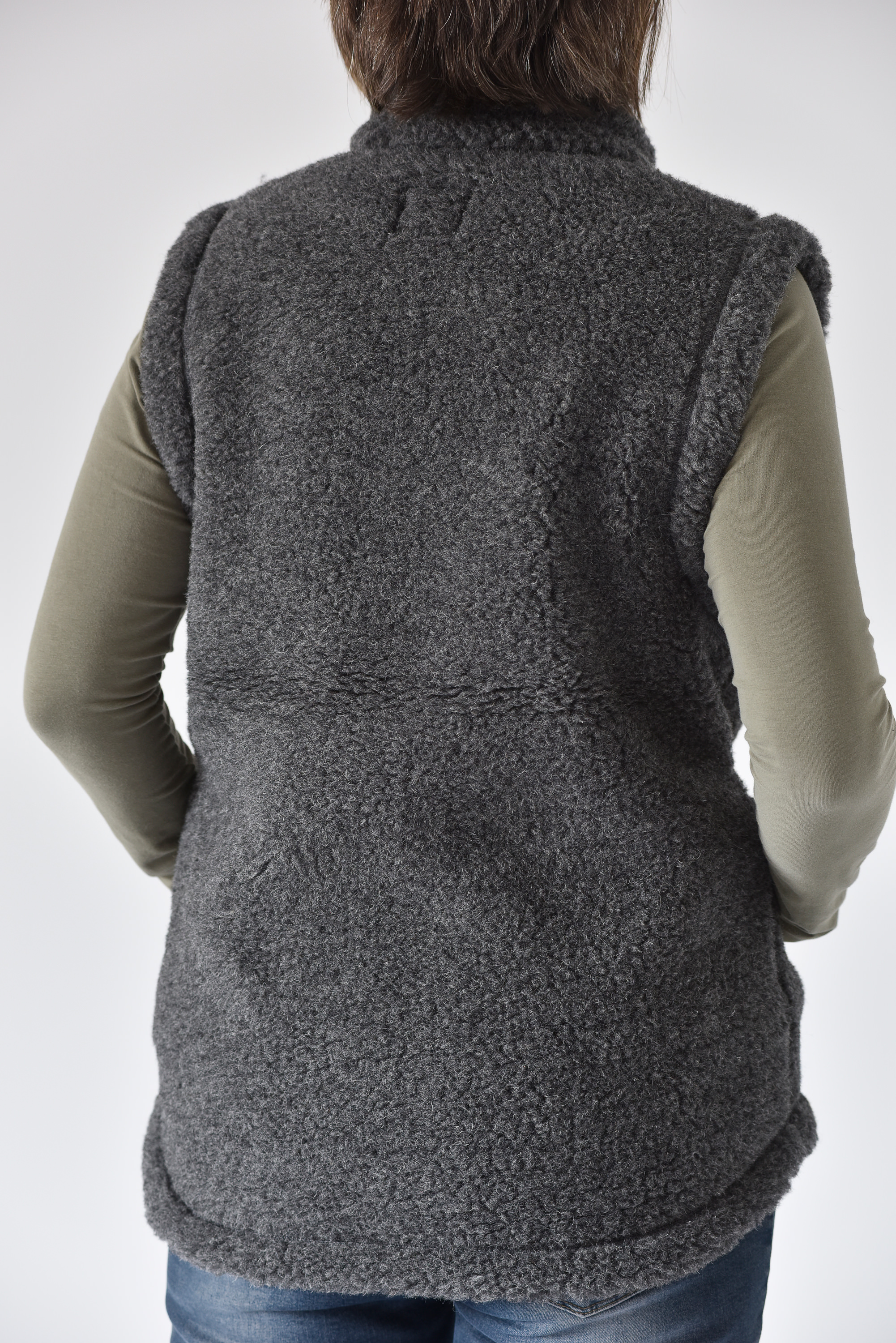 Buy a dark grey wool fleece body warmer vest from Irish Inspiration ...