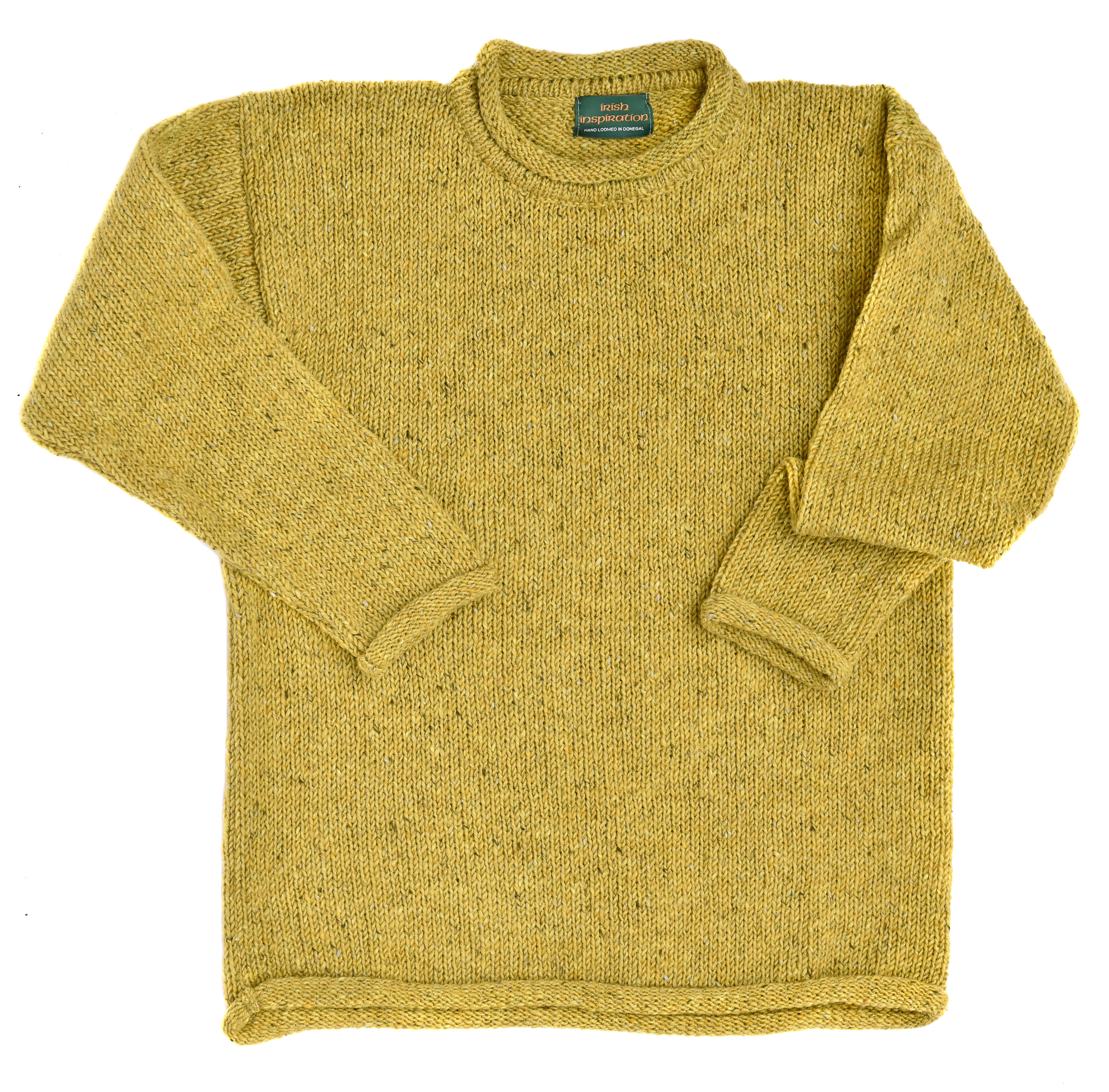Donegal tweed wool sweater in yellow from Irish Inspiration. | Irish ...
