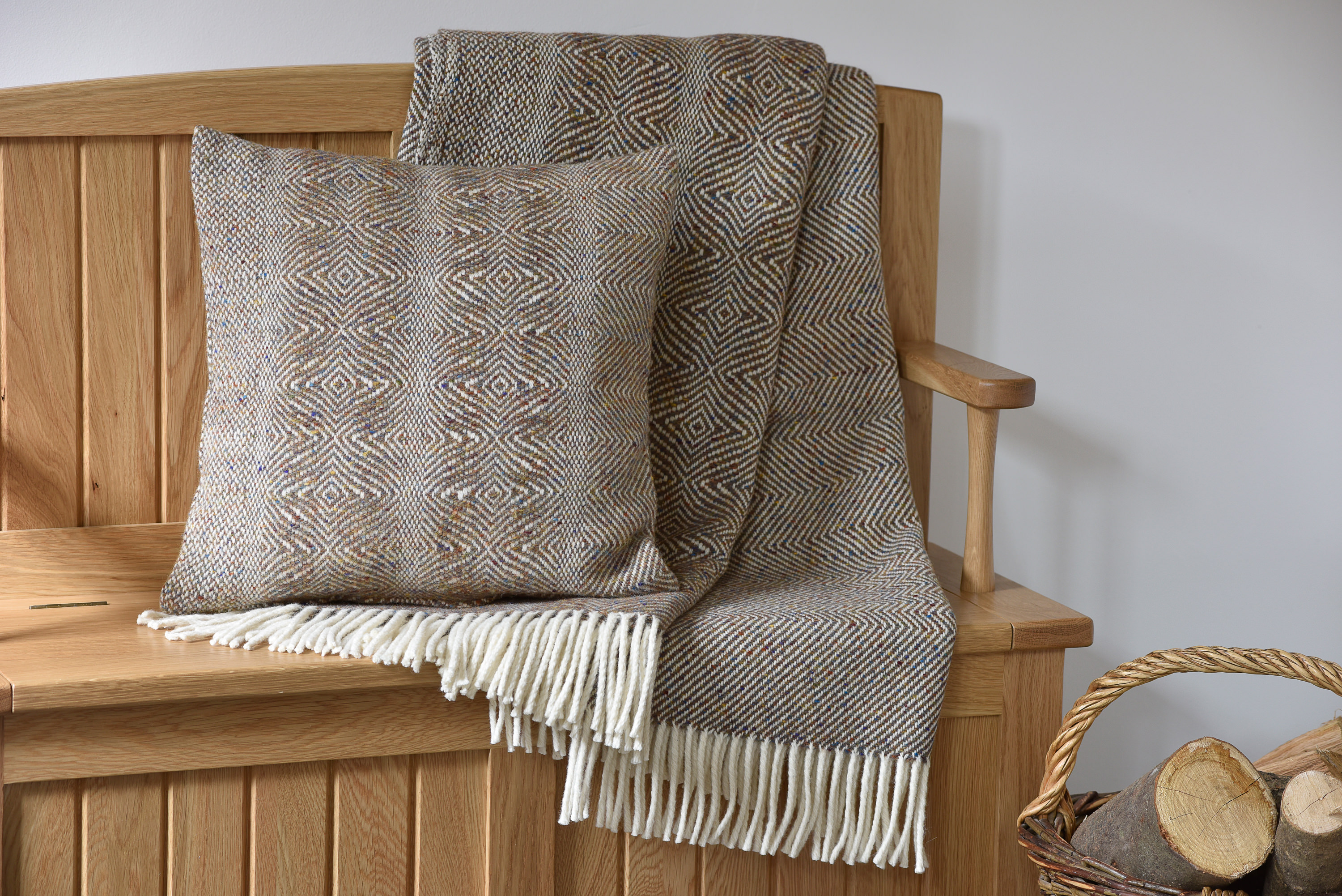 Buy a Studio Donegal undulating twill throw in Donegal Tan from Irish ...