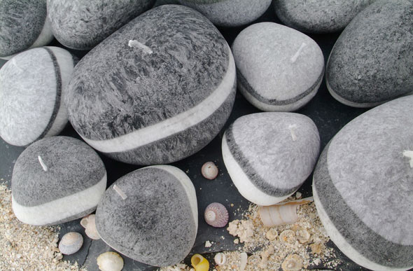 Large Beach Pebble Candle | Irish Inspiration