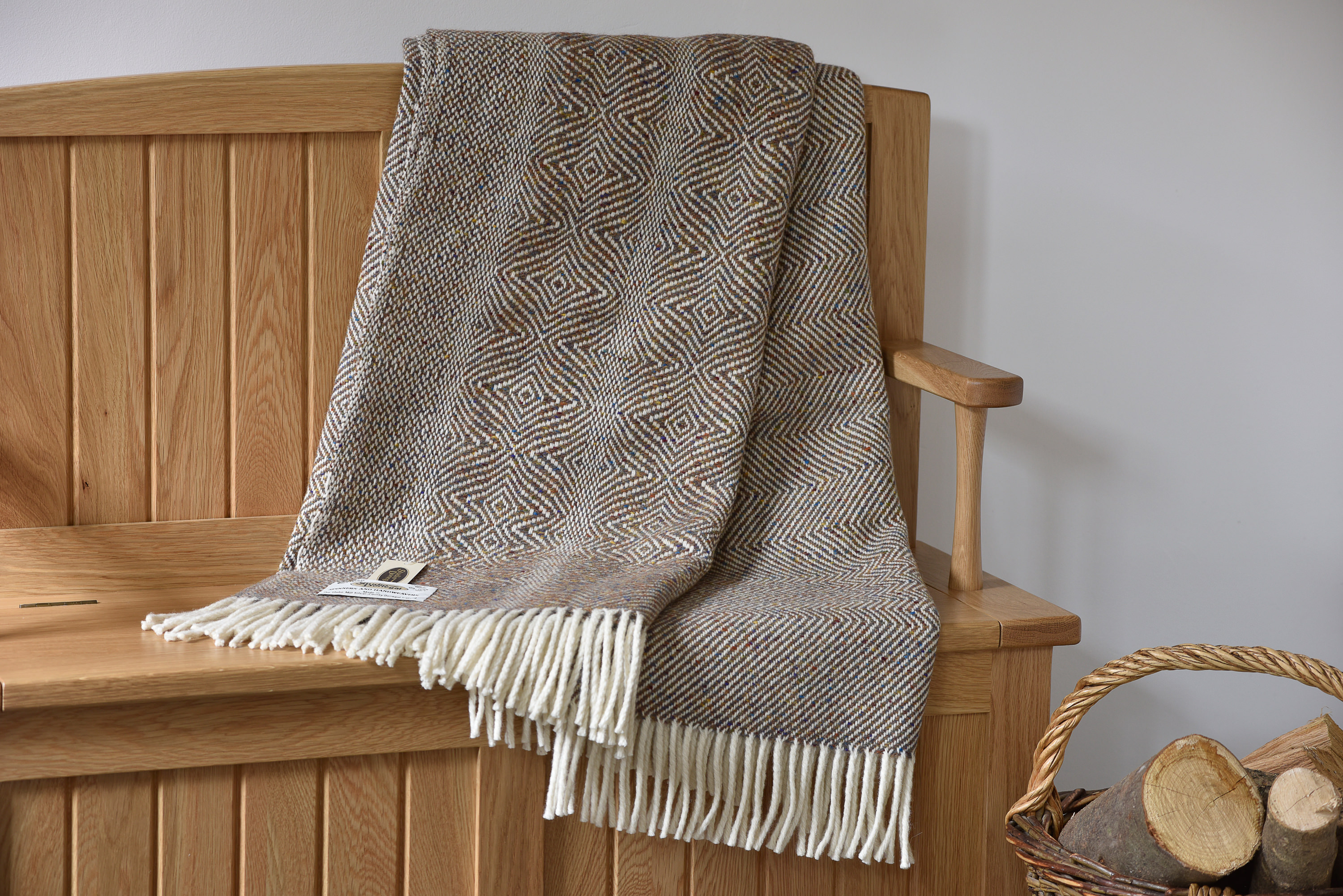 Buy a Studio Donegal undulating twill throw in Donegal Tan from Irish ...