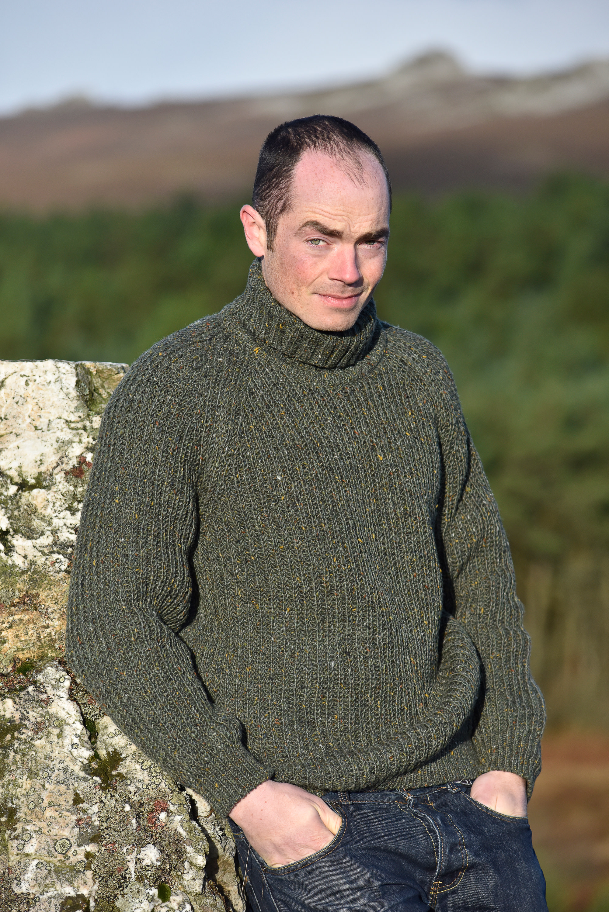 Buy a green Donegal tweed wool sweater from Irish Inspiration | Irish ...