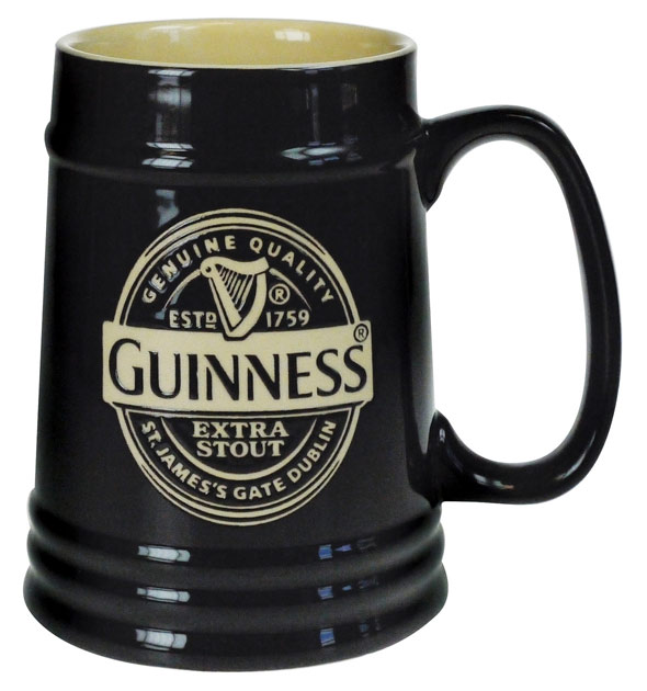Guinness Ceramic Pint Tankard - Black (2648) | Irish Inspiration