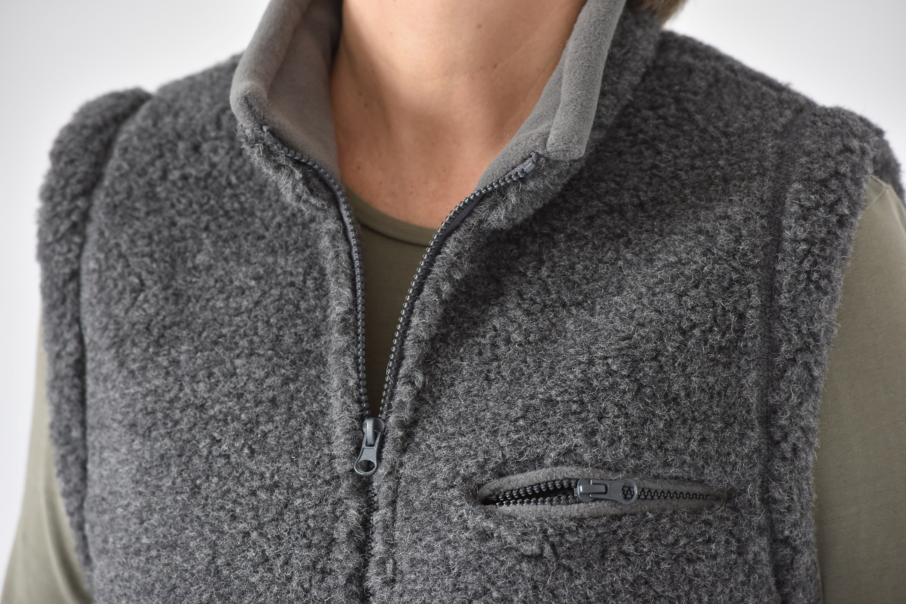 Buy a dark grey wool fleece body warmer vest from Irish Inspiration ...