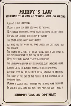 Murphy's Law small tin sign | Irish Inspiration