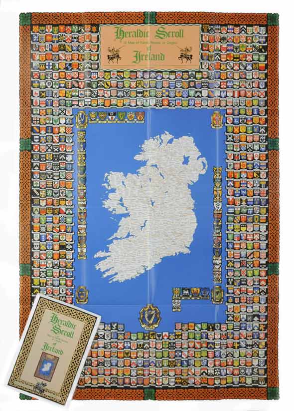Heraldic Irish Family Names Map of Ireland | Irish Inspiration