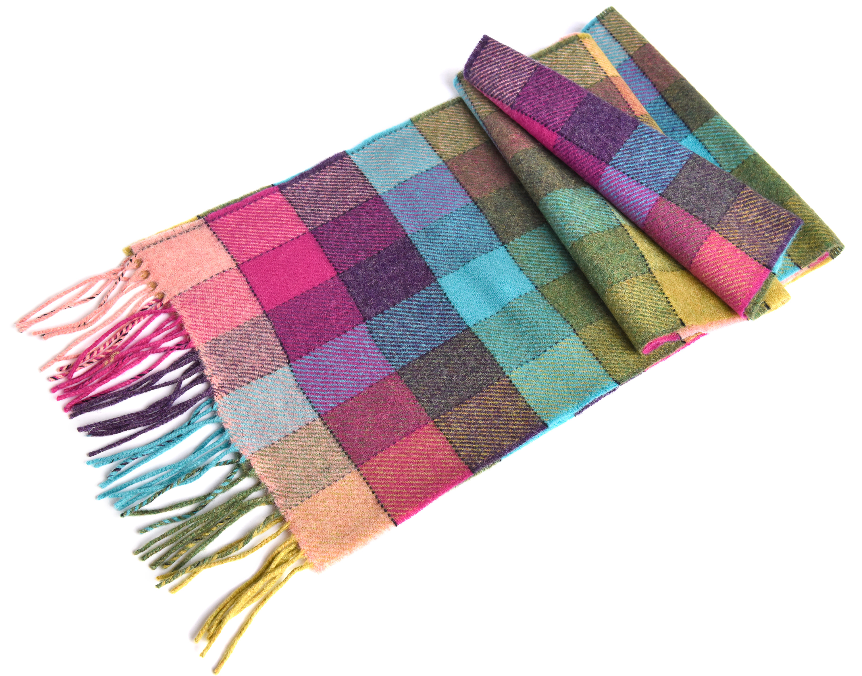 Buy a Foxford multi coloured check scarf from Irish Inspiration | Irish ...