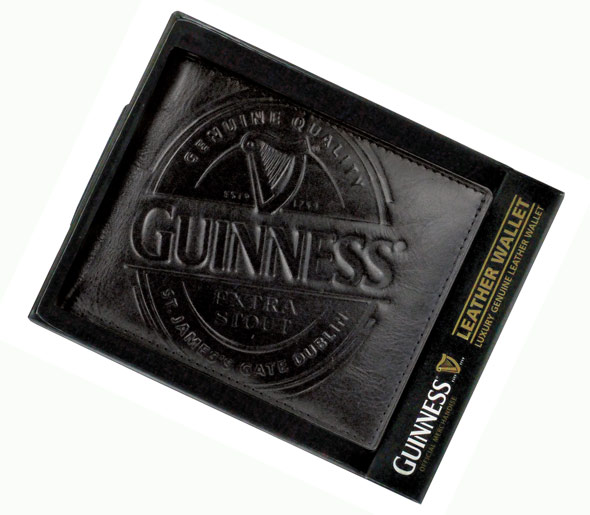 Guinness Label Leather Wallet - Black (G2334) | Irish Inspiration