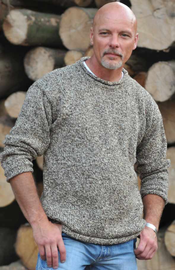 Donegal Roll Neck Wool Sweater - Irish Coffee and Cream | Irish Inspiration