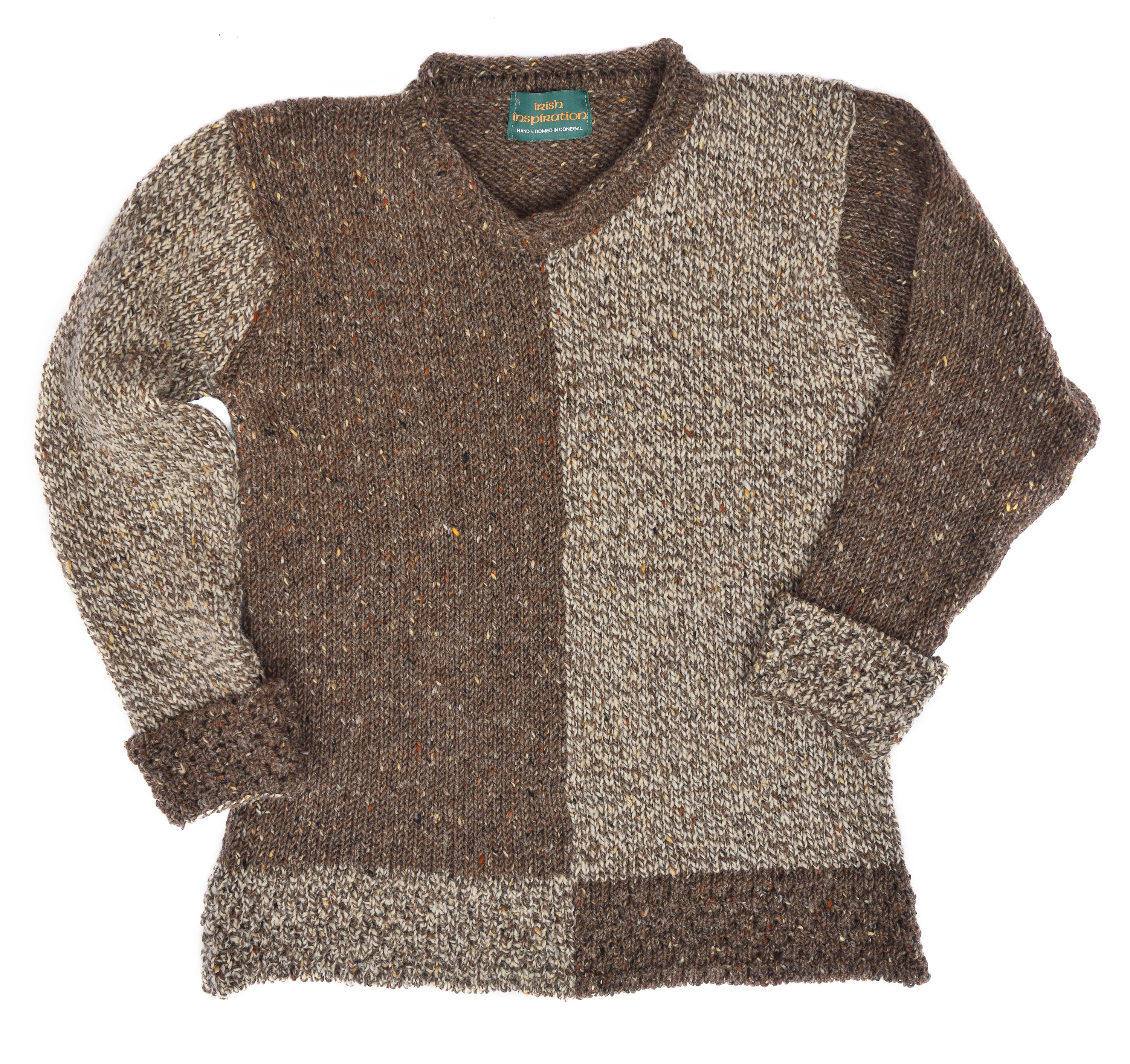 Buy a women's Donegal sweater in brown and cream wool from Irish ...