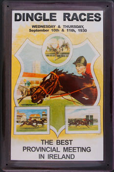 Dingle Races embossed tin sign from Irish Inspiration | Irish Inspiration