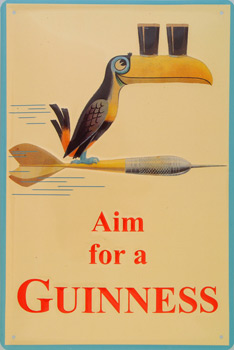 Aim for a Guinness Dart metal wall sign. | Irish Inspiration