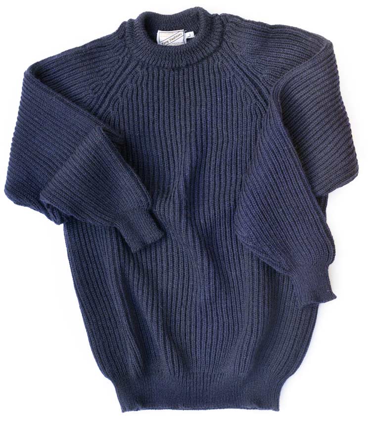 Kerry Country Living 100% Pure New Wool Sweater - Navy Blue | Irish ...
